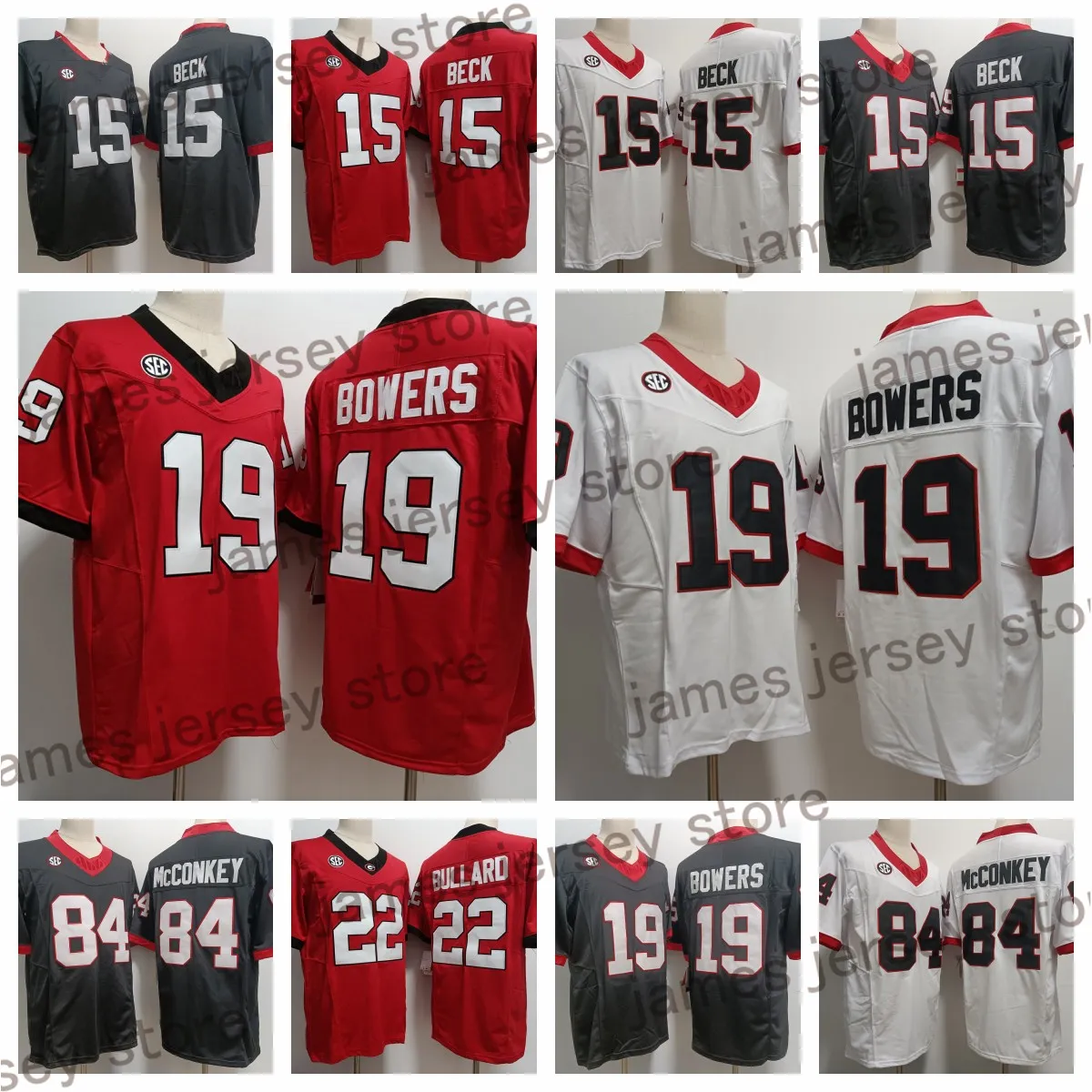 2023 NCAA #15 Carson Beck #19 Brock Bowers #22 Javon Bullard #84 Ladd ...