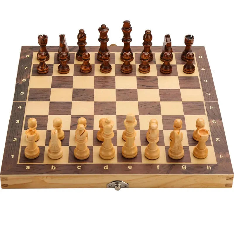 Chess Wooden Folding Board With Solid Wood Pieces ... From Nian07, $16. ...