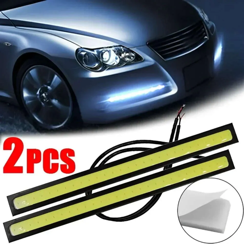 Bright COB LED Car Daytime Running Lights - 17cm DRL Strip, Waterproof ...