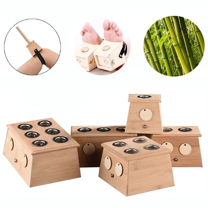 Incense Burner and Sticks Moxibustion Box: Bamboo Moxa Burner for ...