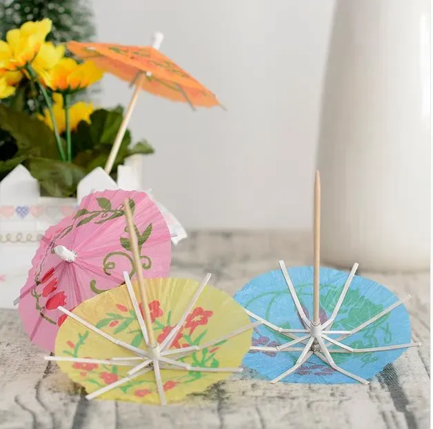 Tropical Paper Drink Umbrellas: Festive Cocktail Parasols for Parties ...