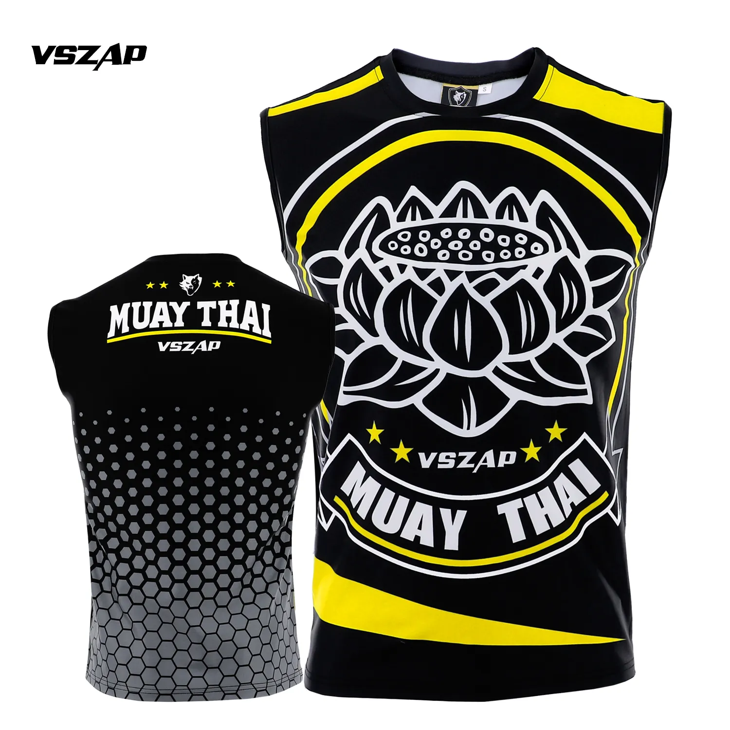 VSZAP Lotus Training Tank Top Sleeveless MMA Sports Short Sleeve Men's ...