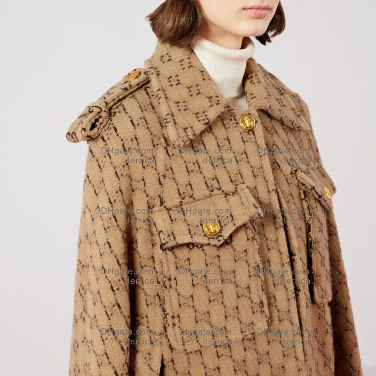 DHgate.com:Womens Hooded Woolen Cape: Stylish Trench Coat Jacket:Apparel