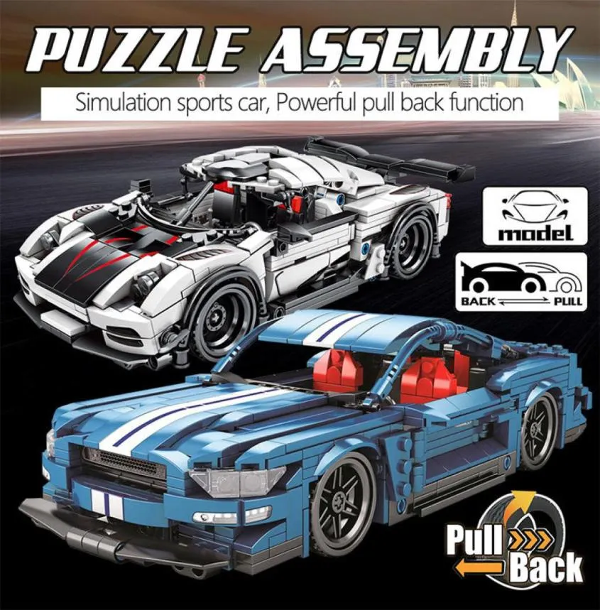 DHgate.com:Hipac Racing Car Building Blocks Ford Mustang Konigseg ...