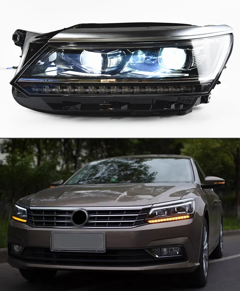 Conjunto De Faros LED Para VW Passat B8 2024 2025, Señal De Giro, Lente ...
