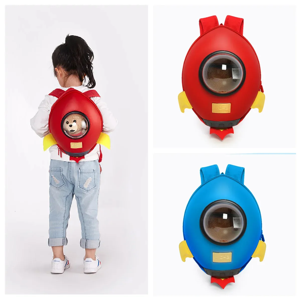 3D Rocket Backpack For Kids Children's School Bag, Kindergarten, Travel ...