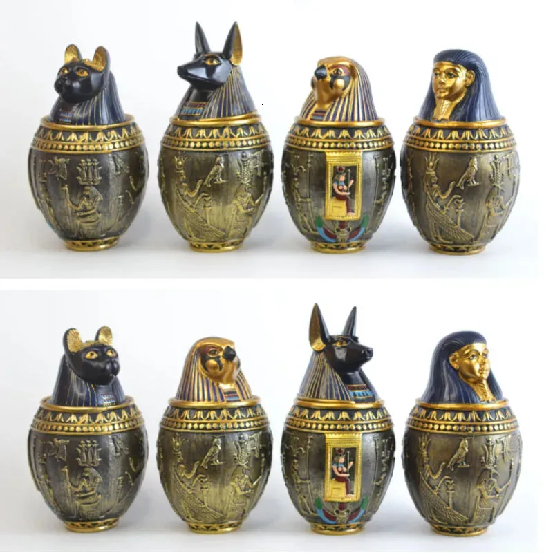 Egyptian Pet Urn Canopic Cat Memorial Funeral Supplies Cat Dog ...