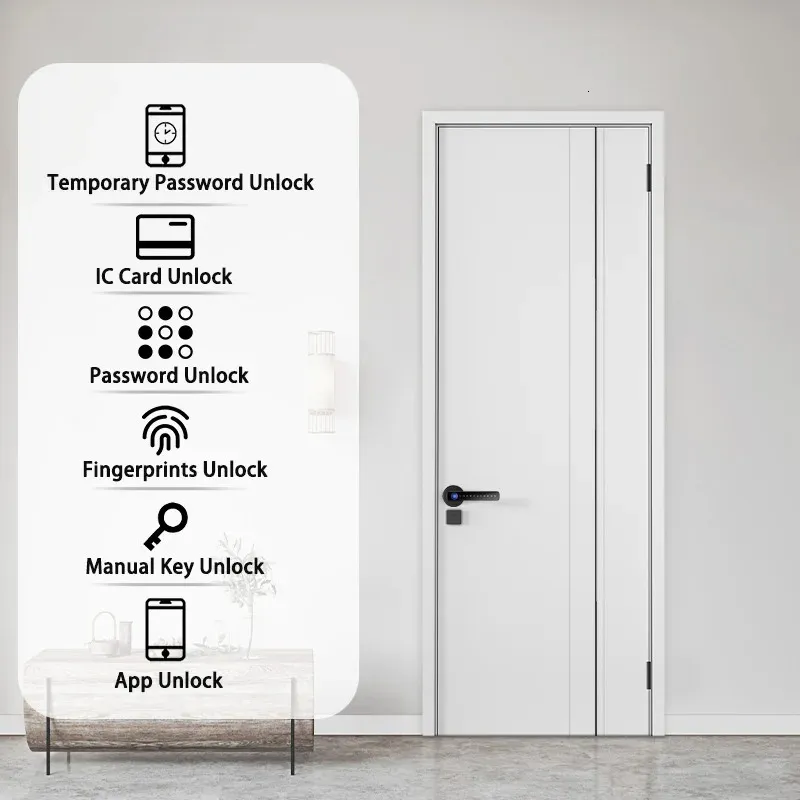 XSDTS Tuya Biometric Fingerprint Smart Door Lock Password Electronic Digital Keyless Entry Knobs Lock For Bedroom Home 240111 From 27 57 DHgate