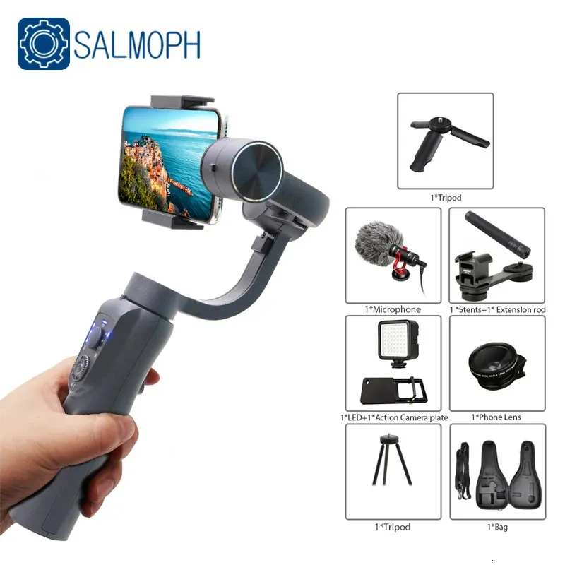 S5B 3 Axis Gimbal Stabilizer Zoom Control Handheld Smartphone 11 S8 ...