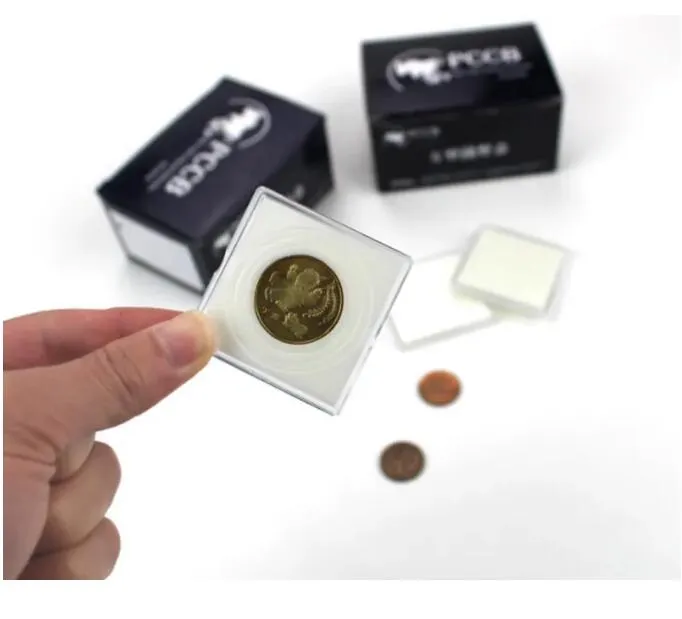 Square Plastic Storage Containers - Coin Holder Display, Clear Coin ...