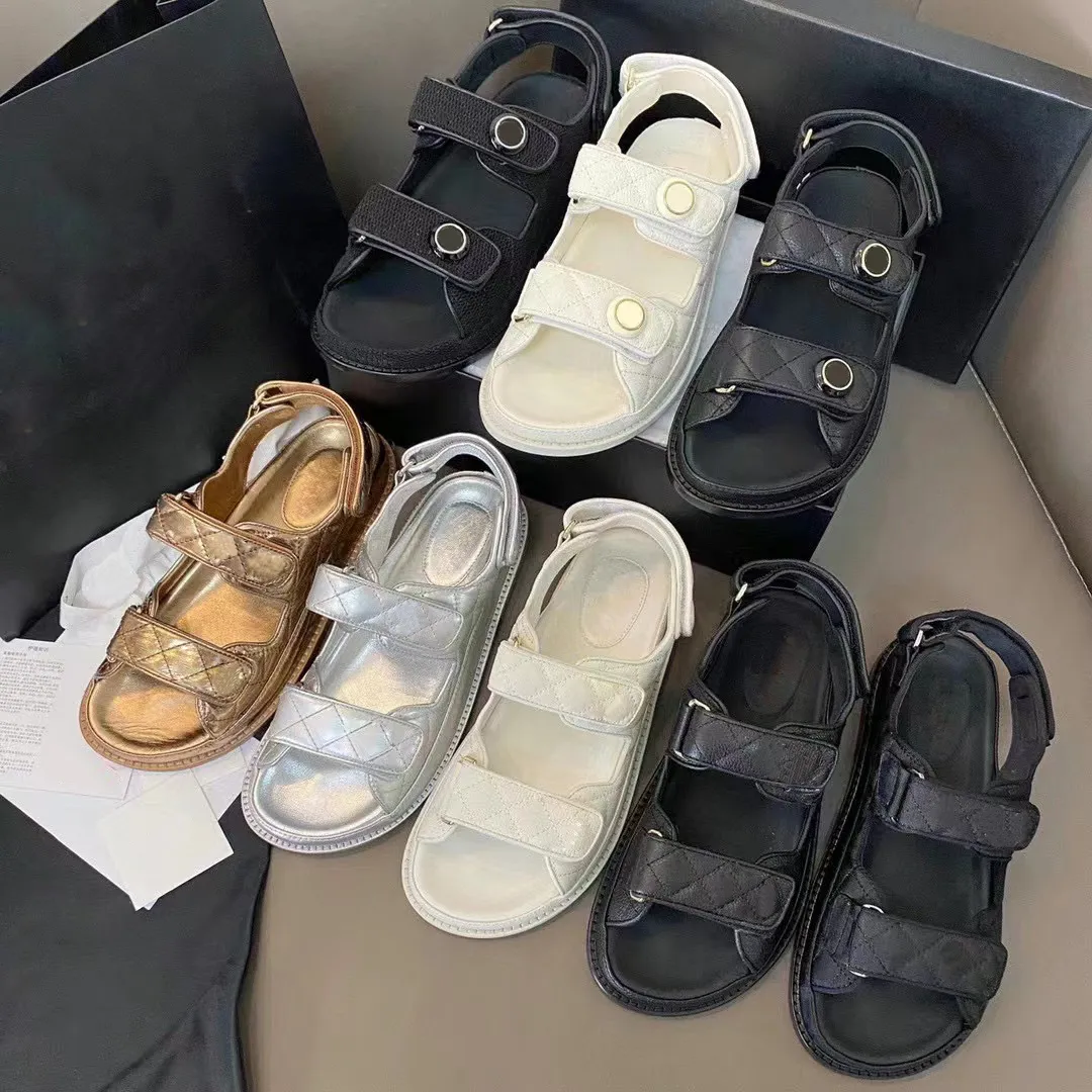 Bulk Designer Dad Sandals Luxury 100% Real Caviar Leather Quilted ...