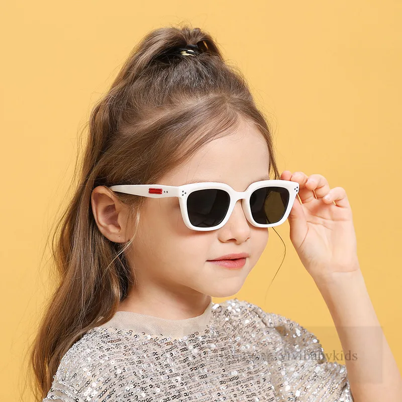DHgate.com:Fashion Kids Polarizing sunglasses girls rivet square frame ...