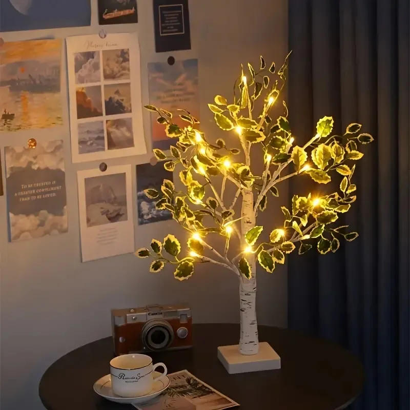 LED Tree Lamp - 23.6 Lighted Tree for Holiday Decor, Home Office, Party ...