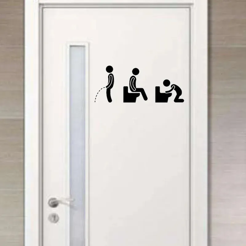 DHgate.com:Funny Man WC Toilet Sign Stickers - Waterproof Bathroom Door ...