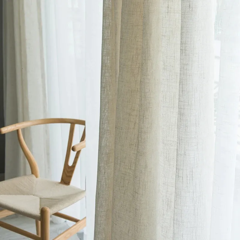 DHgate.com:Modern Japanese Linen Wave Sheer Curtains for Bedroom ...