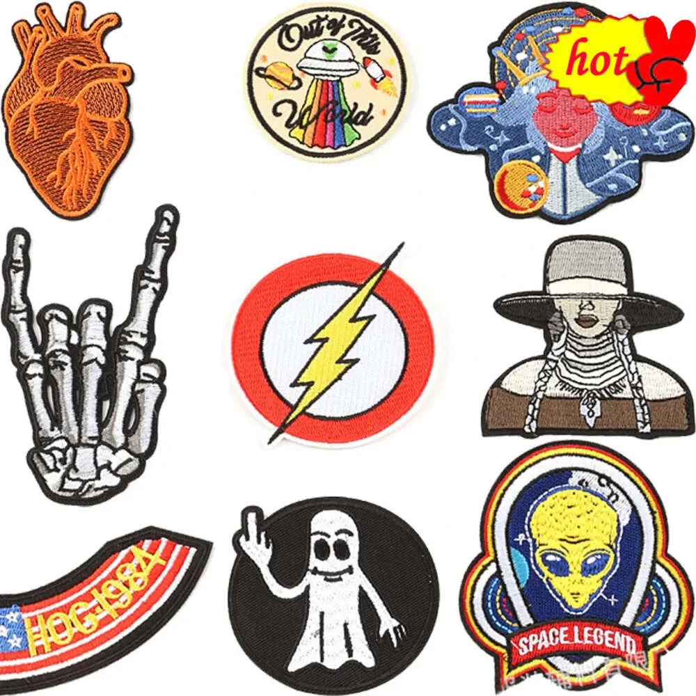 Checkered Iron On Patches Lightning Bolt Thunderbolt Applique Multi ...