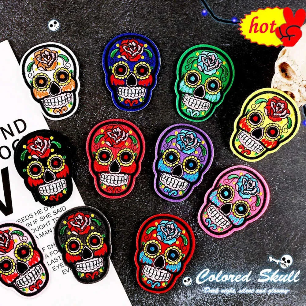 DHgate.com:Skull Patch Embleem Carnaval Embroidery Parches Bordados for ...
