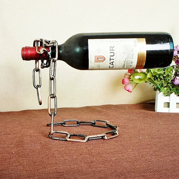 Creative Suspended Rope Wine Rack: Serpentine Design, Secure Bottle ...