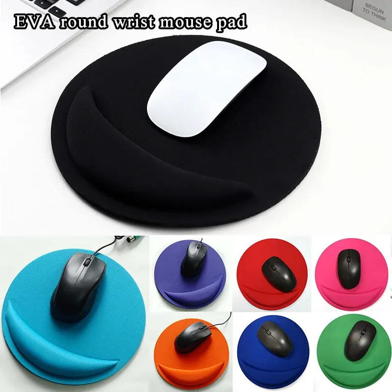 Gaming Mousepad With Wrist Support: Solid Color EVA Round Mouse Pad ...