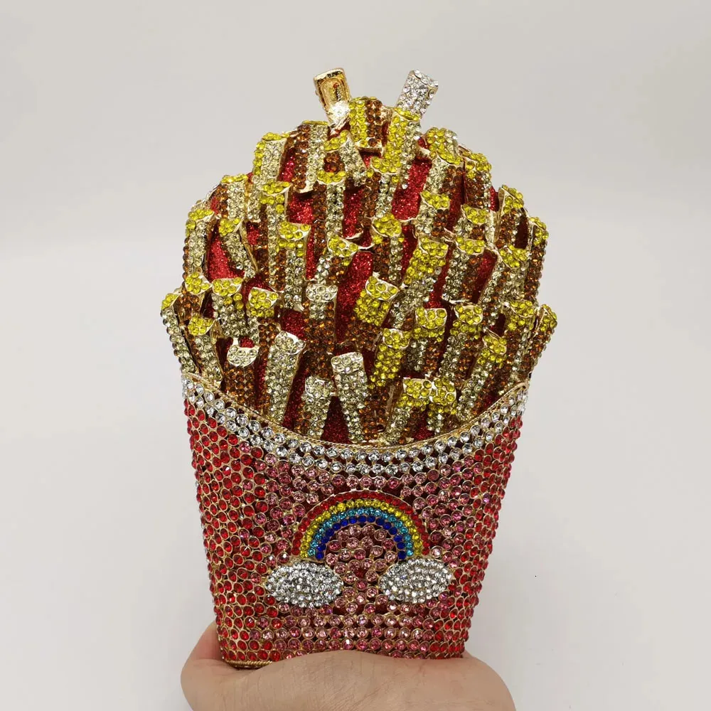 DHgate.com:Rainbow Crystal Clutch Bag | Womens French Fry Minaudiere ...