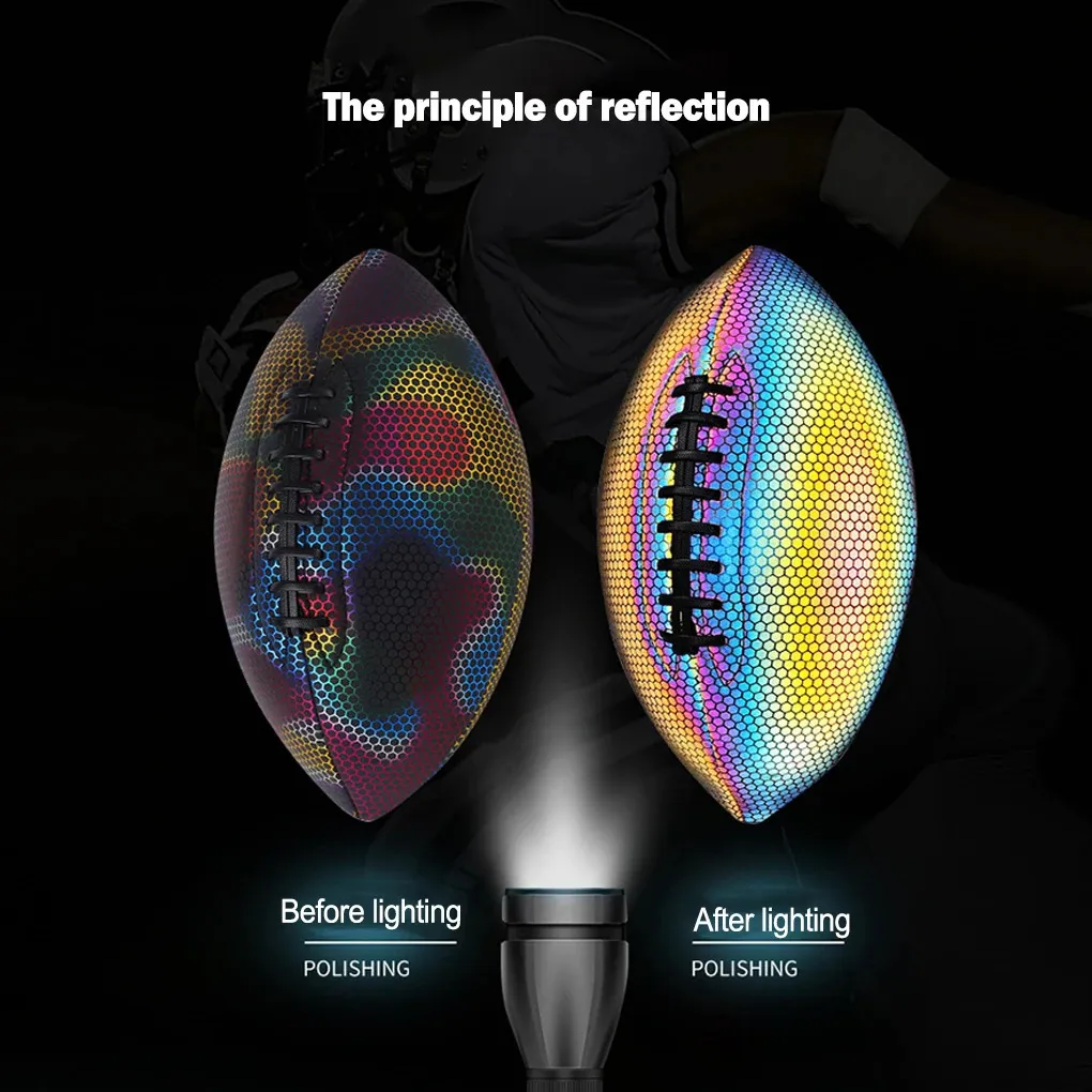 Colorful Anti-Skidding Rugby Training Ball Glow in the Dark Football ...