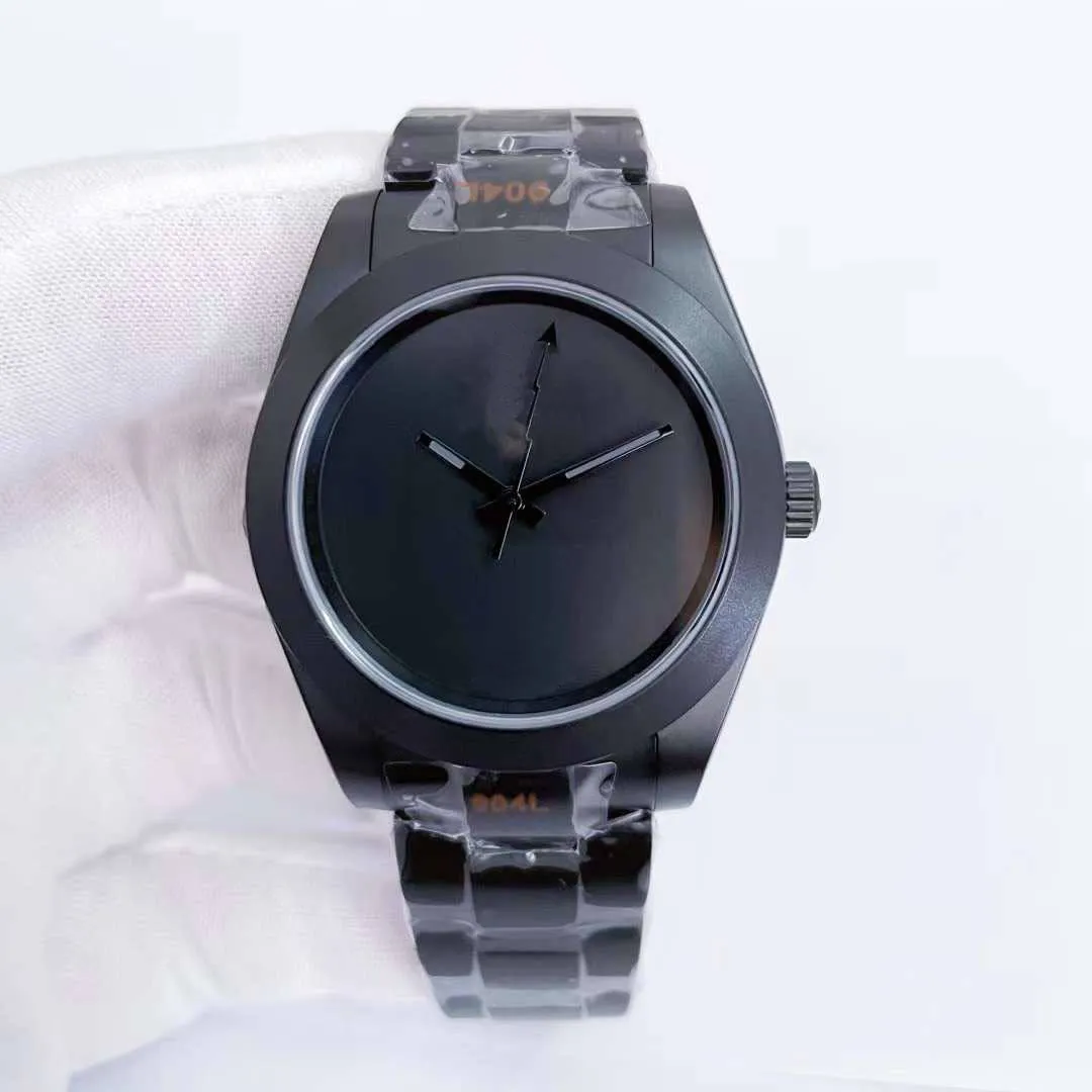 U1 ST9 Steel Mens Watch 40mm Automatic Mechanical Movement All Black ...