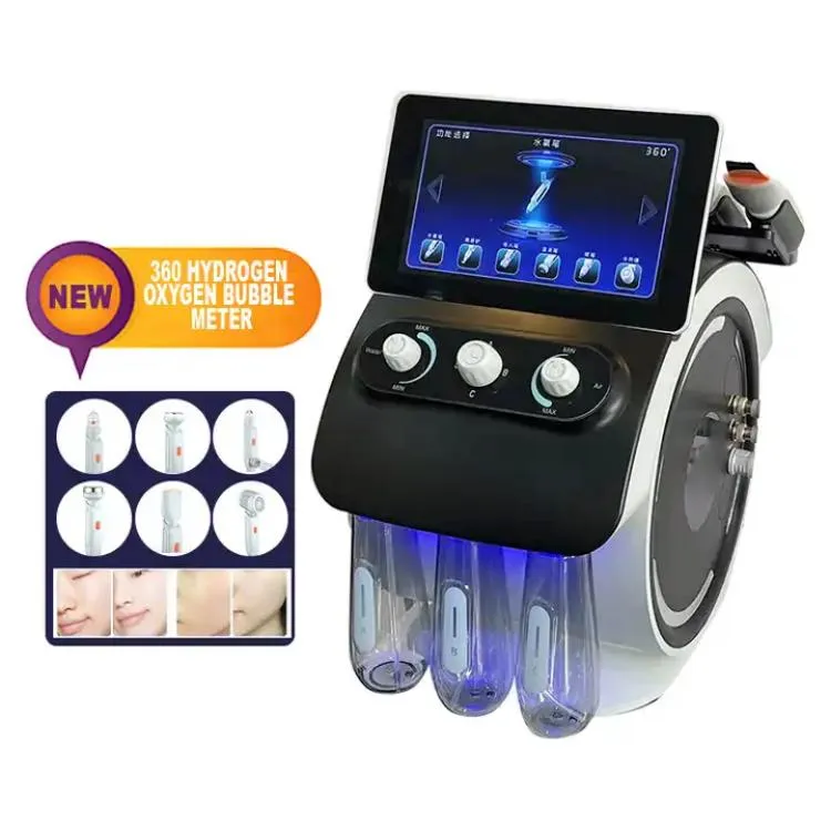 6 In 1 Blackhead Remover Machine, Aqua Dermabrasion Oxygen Jet Peel ...