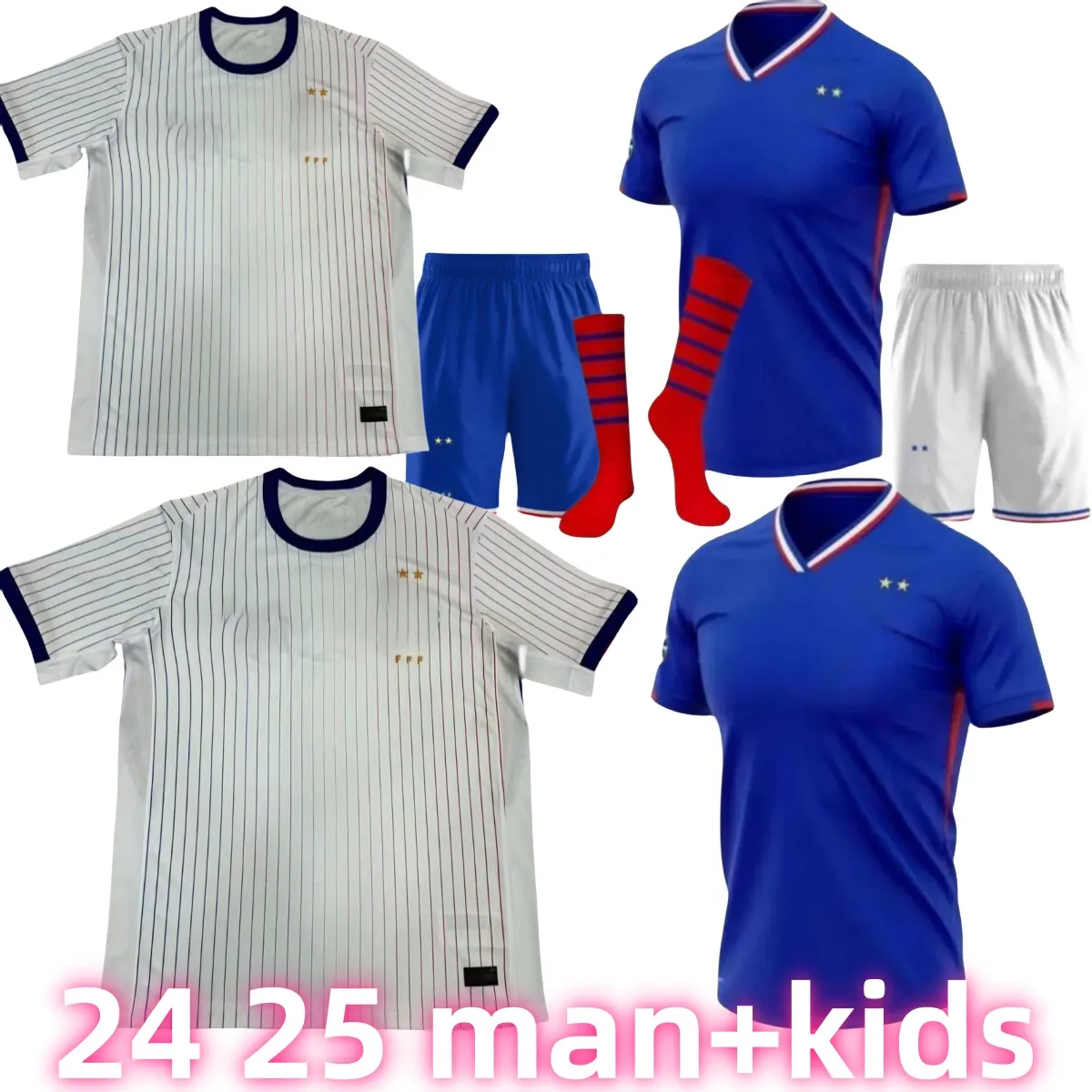 2024 Euro Cup French Home Jersey MBAPPE Soccer Jerseys DEMBELE COMAN ...