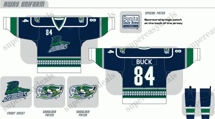 ECHL Everblades Custom Hockey Jerseys Pink Team... From ...