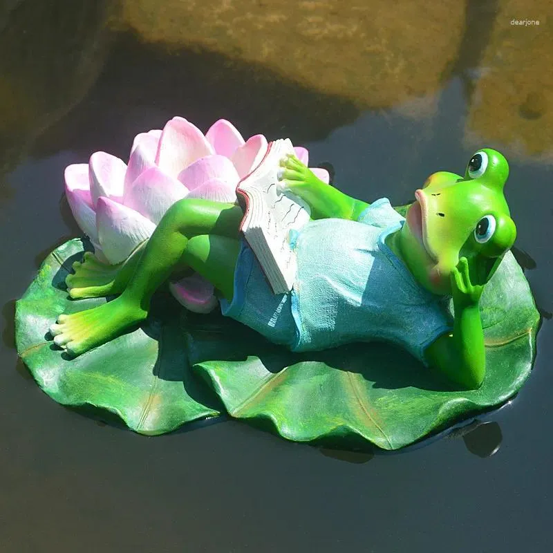 Garden Decorations DIY Resin Floating Frogs Statue Outdoor Pond ...