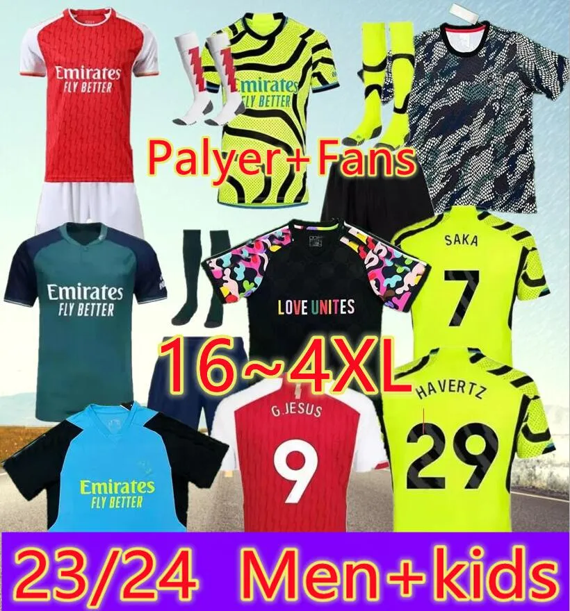4XL 23 24 G.JESUS HAVERTZ ARSENAlSs Soccer Jerseys 2023 ARsen THOMAS ...
