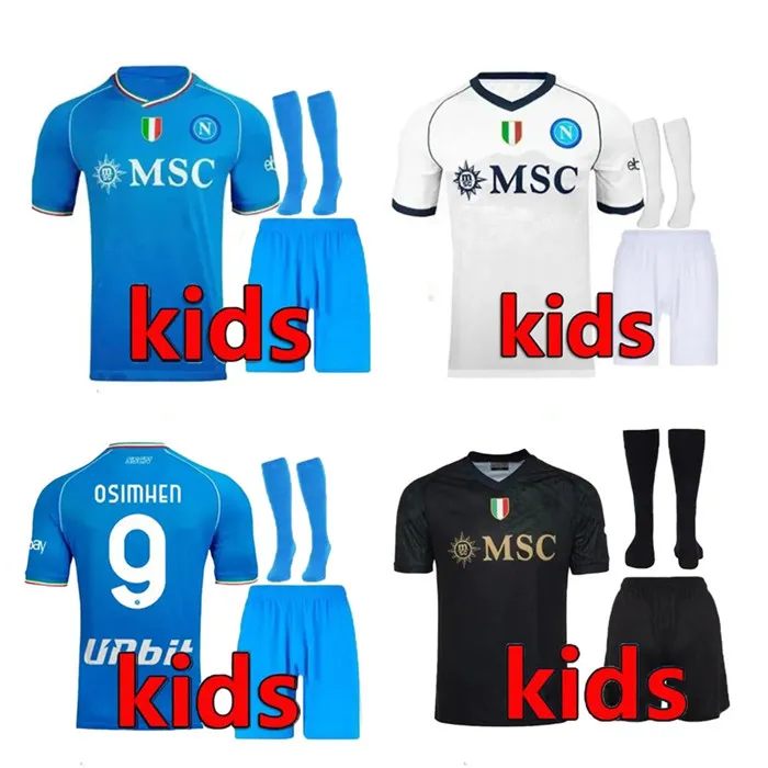 DHgate.com:2024/24 Napoli Kids/Men Soccer Jersey, Breathable Football ...
