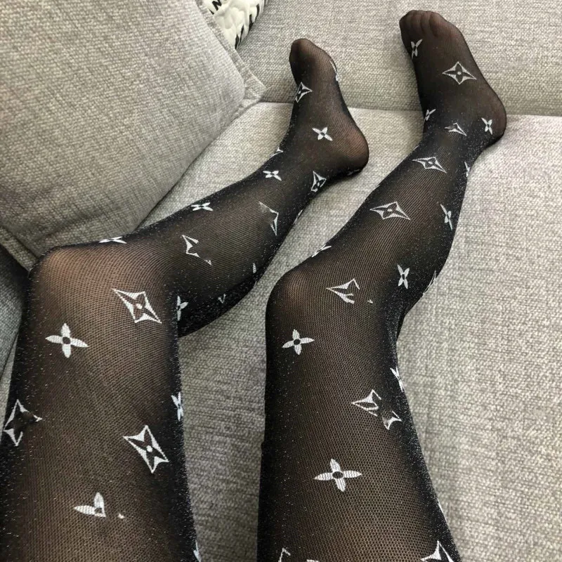 Designer Printed Pantyhose - Anti-Snag Tights, Colorful Letter Design ...