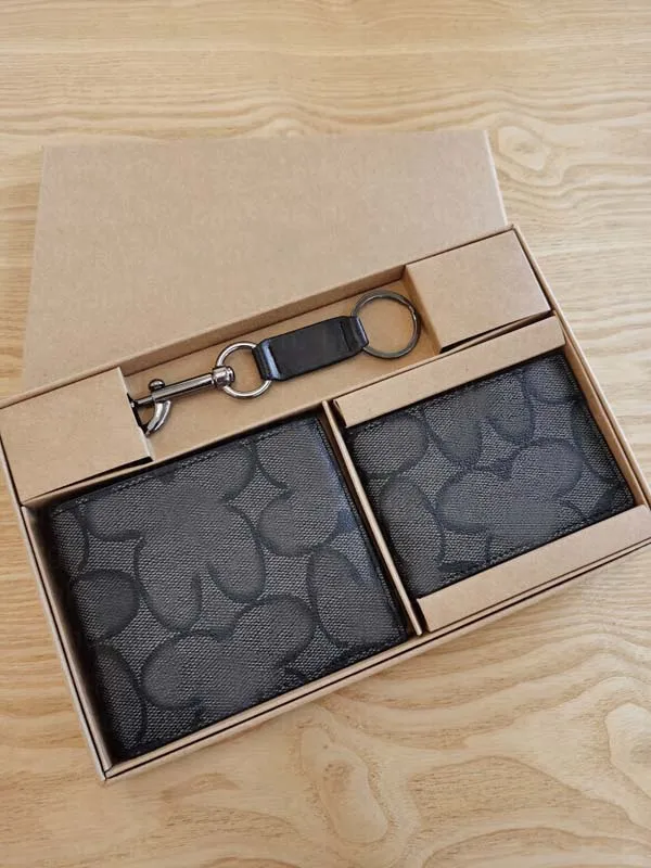 Luxury Leather Keychain Gero Wallet With Short Buckle For Men And Women ...