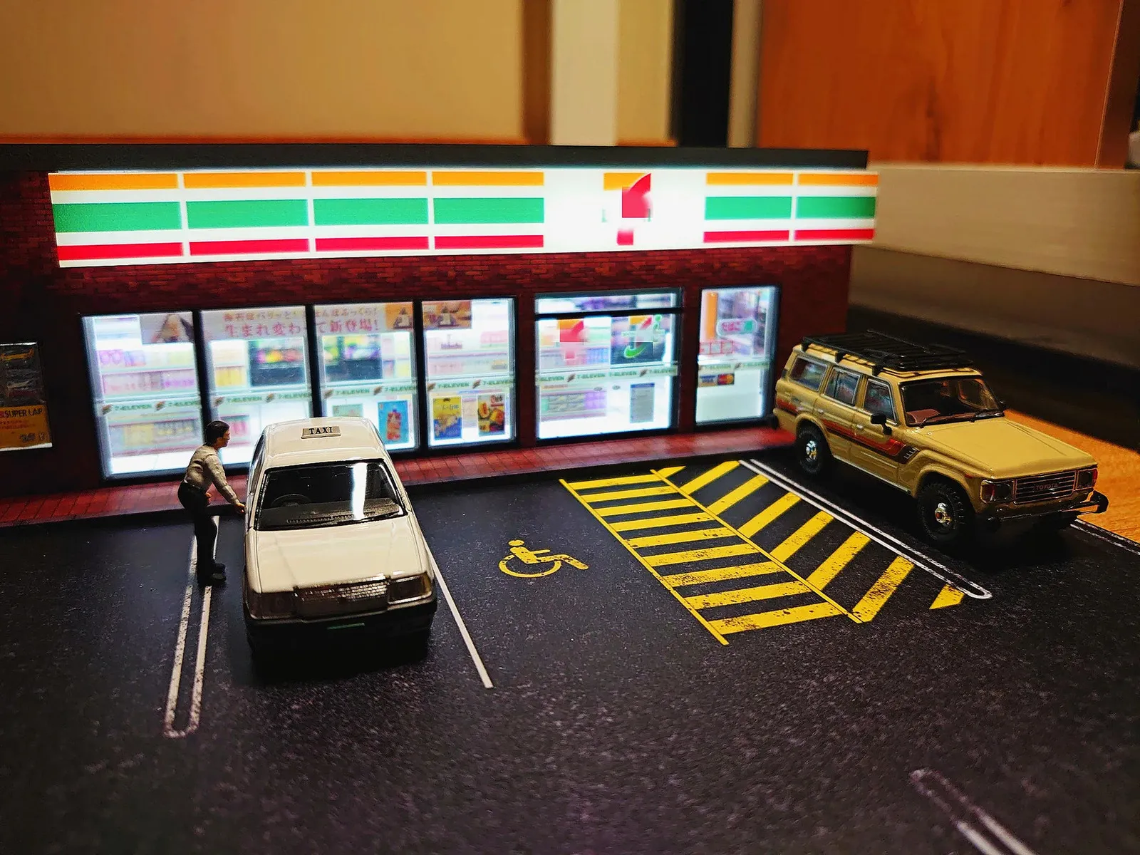 Diorama Garage LED LED LIGHT Estacionamiento De Estacionamiento Caso De ...