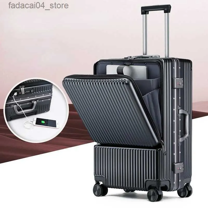 24 Inch Suitcase Aluminum Frame Travel Suitcase With Universal Wheels ...