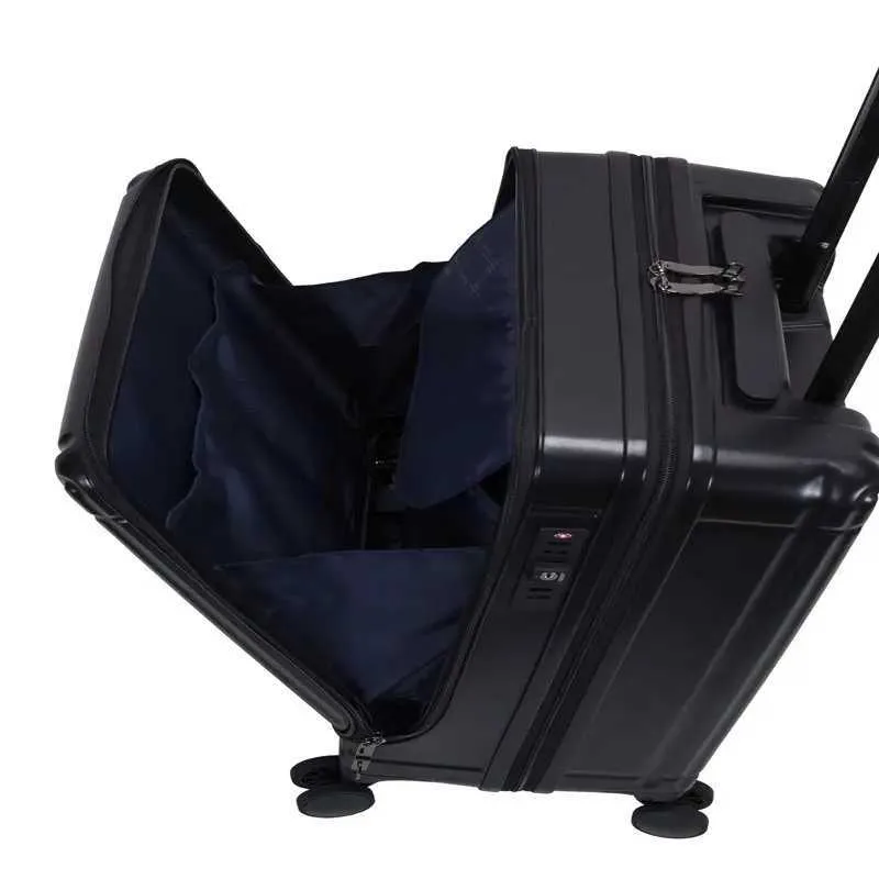 Premium Hardside 18 Computer Luggage on Wheels: Lightweight PC Suitcase ...