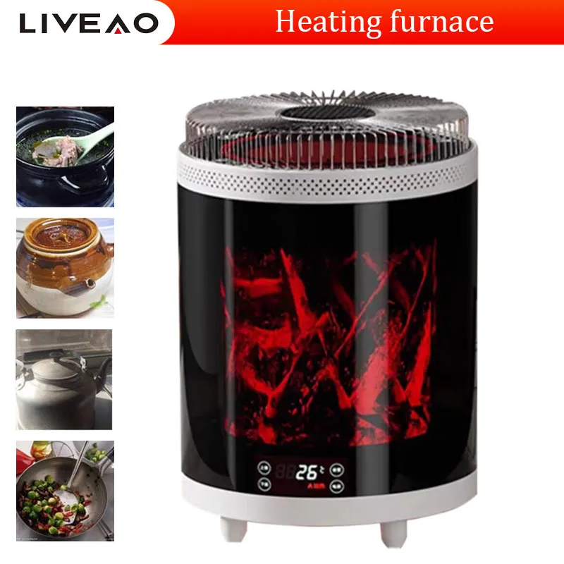 Space Heater Stove Dynamic Flame Effect Whole House Heating Unit With ...
