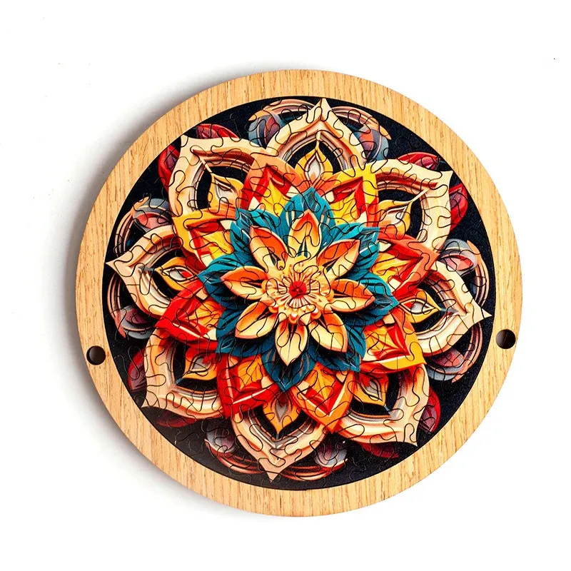 DHgate.com:2024 Irregular Mandala Jigsaw Puzzle - Wooden Brain Teaser ...