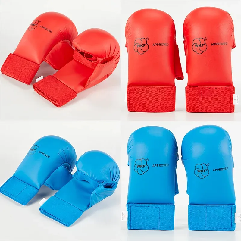Adults Kids Karate Gloves PU Material Taekwondo MMA Training Protector ...