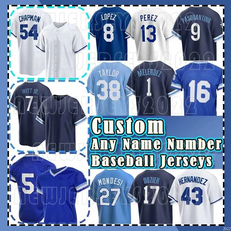 Royals Baseball Jerseys: Perez, Witt Jr., Jackson, Brett, Singer ...