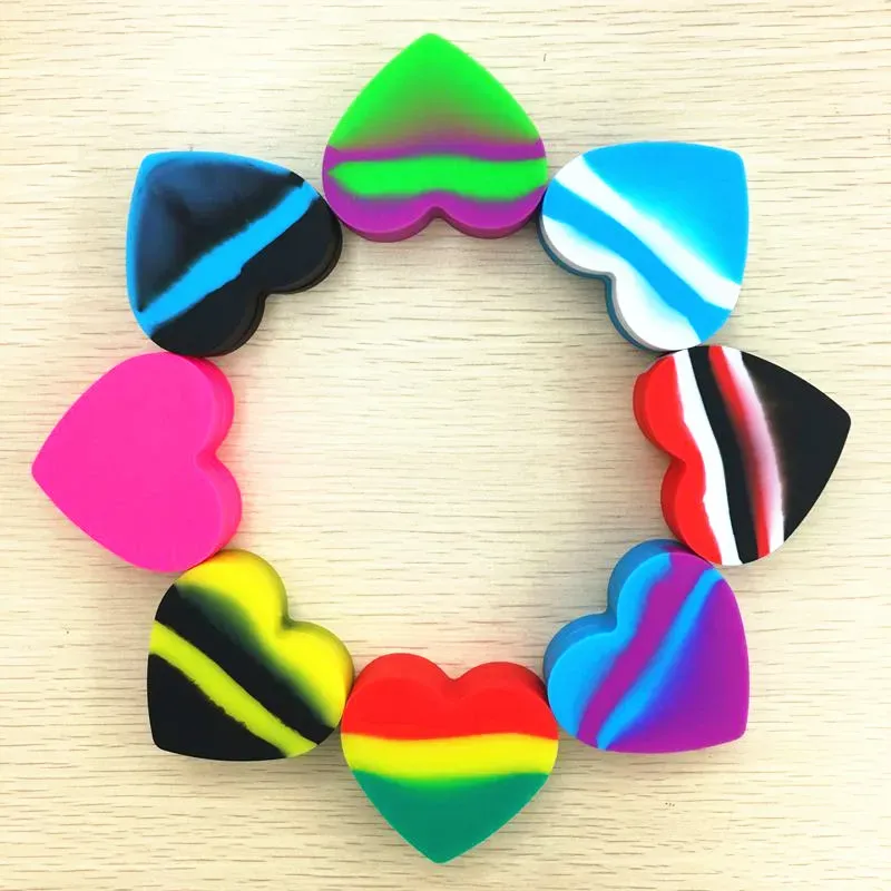 17ml Heart-Shaped Silicone Dab Container - Food Grade, Non-Stick Wax ...