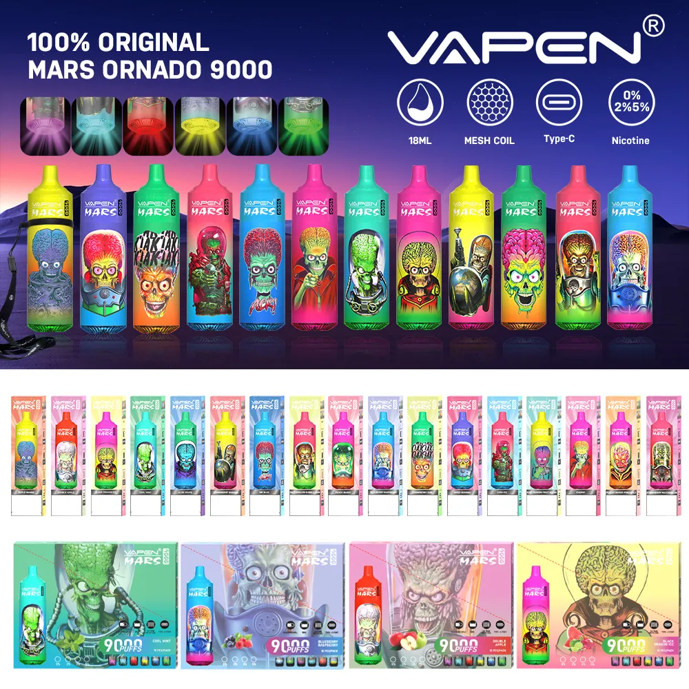 Authentic Vapen Tornado 9k Puff Disposable Vape Pen 18ml Pre Filled Pod ...