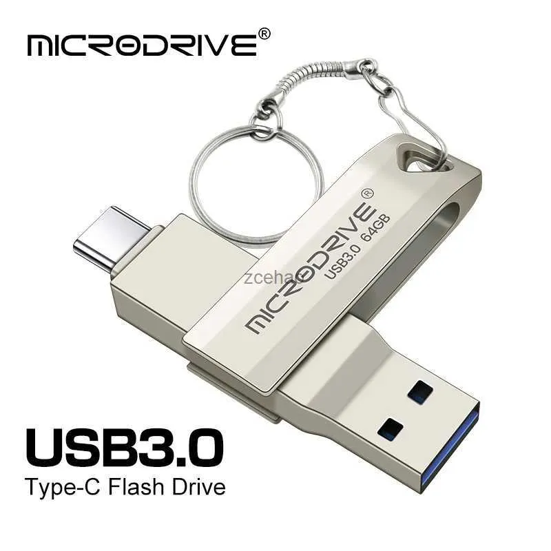 USB Flash Drives 2 In 1 OTG USB C Flash Pen Drive Metal Memory Stick ...