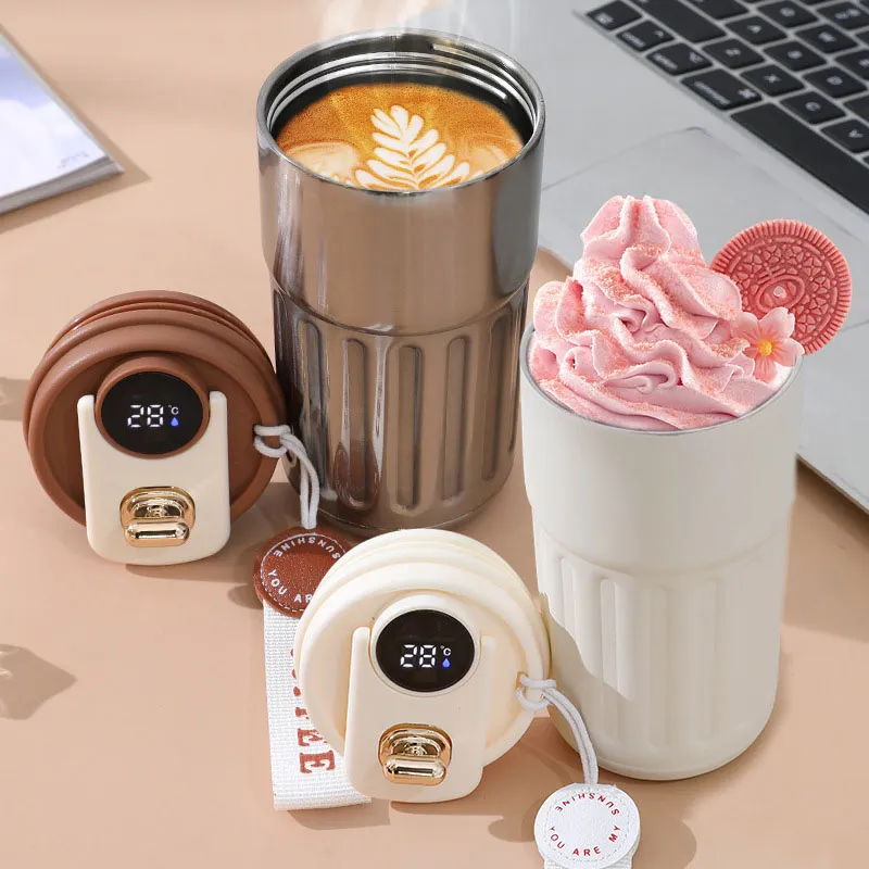 DHgate.com:Smart Digital Coffee Mug: Stainless Steel Thermal Travel Cup ...