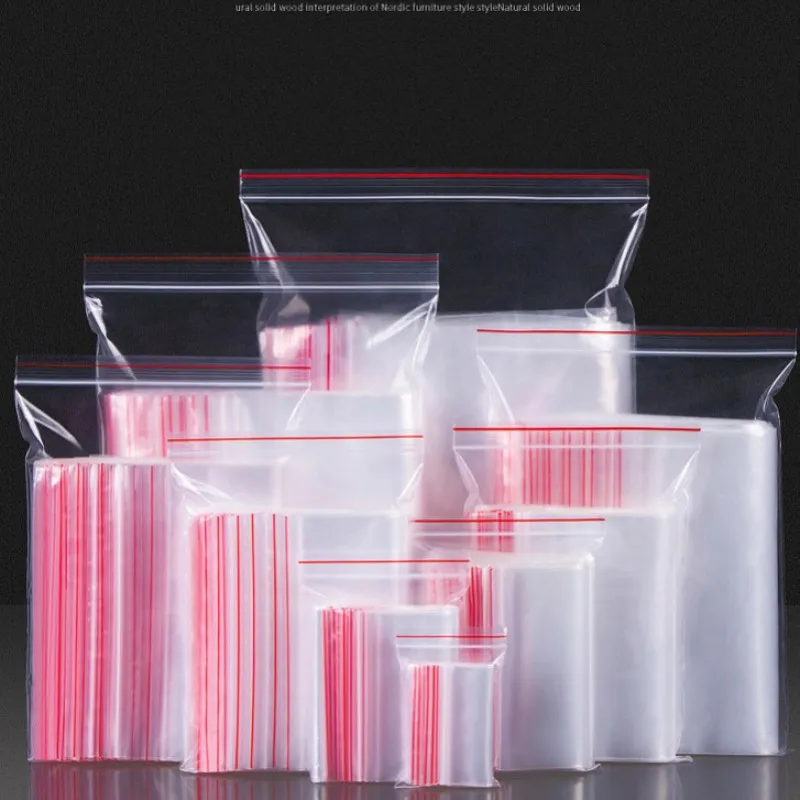 Wholesale 8 Wire Small Size Zipper Self Sealing Bags Plastic Clear ...