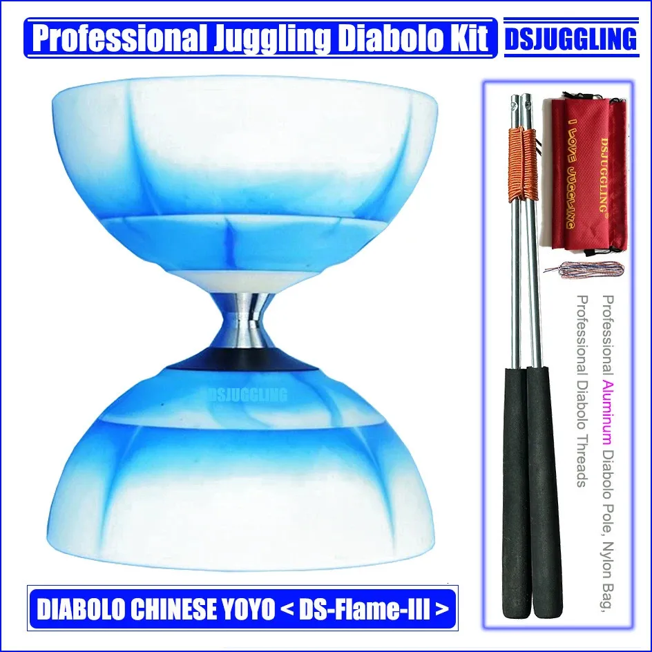 Professional Diabolos Set With 3 Bearings, Rope Bag, And Chinese Flame ...
