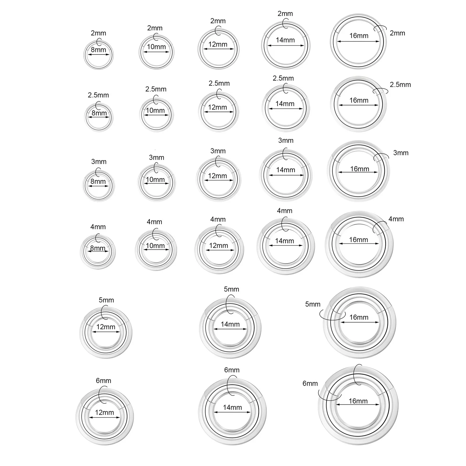 Ear Gauges Size Chart