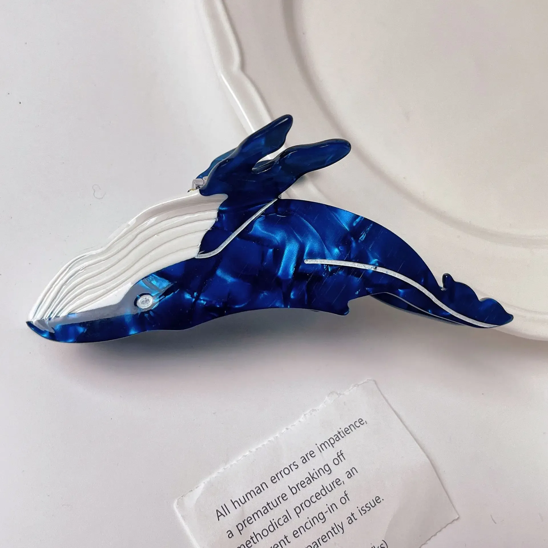 Blue Whale Hair Claw Clips For Women 12.5cm Acetate... From ...