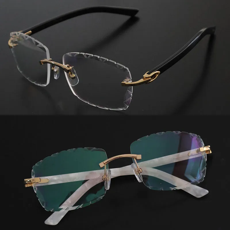 White Plank Luxury Diamond Cut Rimless Eyeglasses ... From ...